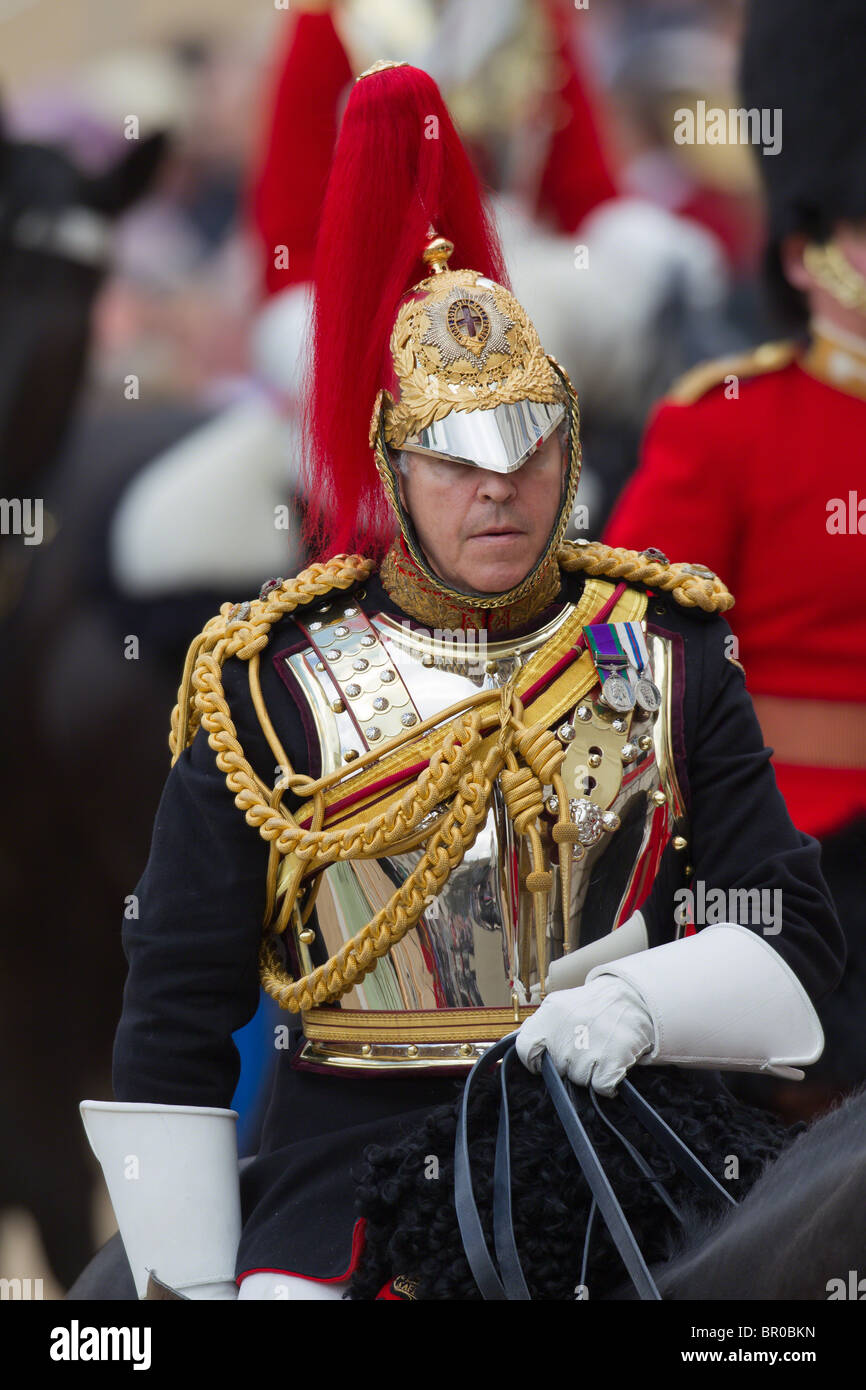 Lieutenant Colonel J S Olivier inspecting the line. "Trooping the ...