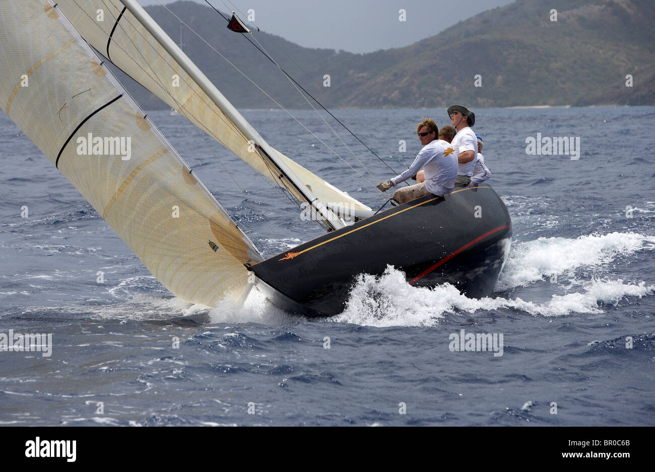 Sailing upwind in heavy air Stock Photo - Alamy