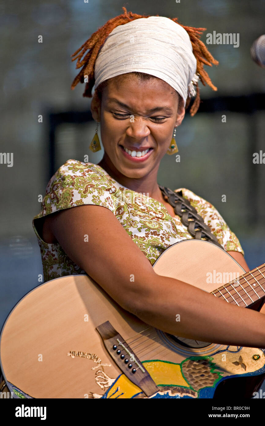 Jazz singer Carmen Souza performing at the Tunbridge Wells Mela Stock ...