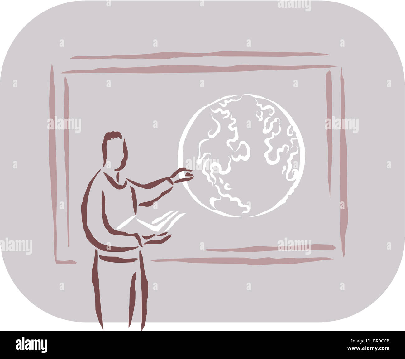 Cartoon man explaining hi-res stock photography and images - Alamy