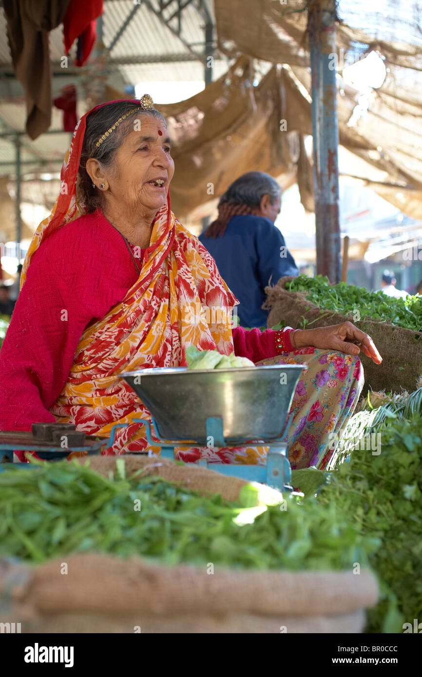 Market seller in the city of Bikaner Stock Photo - Alamy