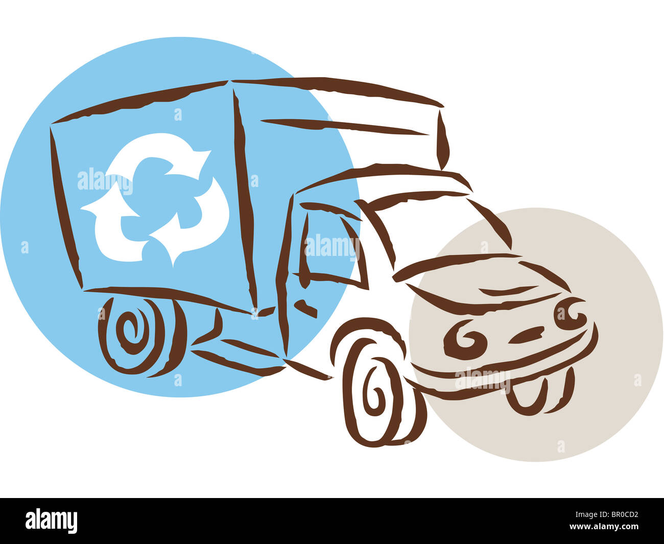 A truck delivering materials for recycling Stock Photo - Alamy