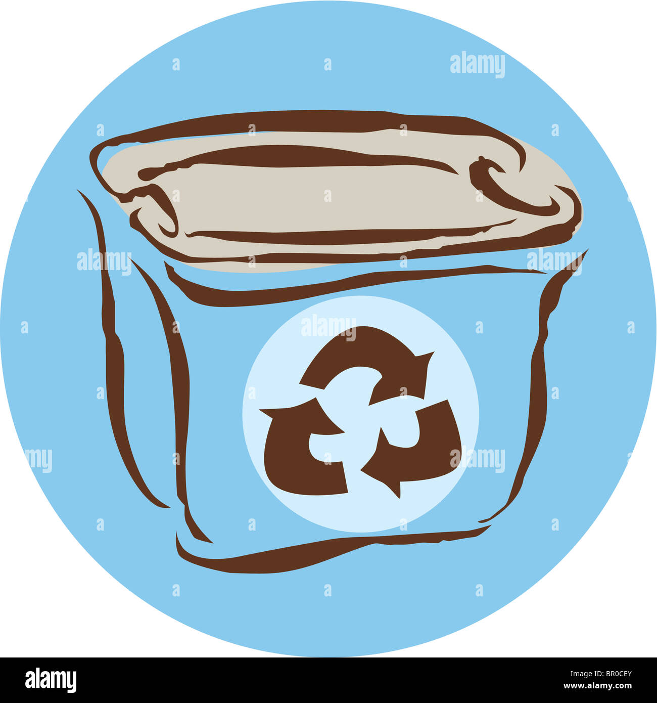 A drawing of a recycling box Stock Photo - Alamy