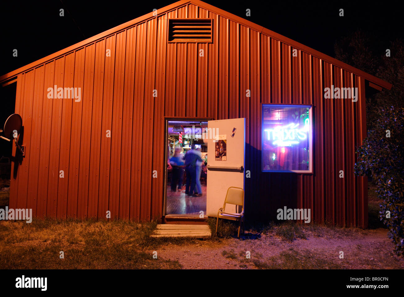 Montana bar at night Stock Photo - Alamy