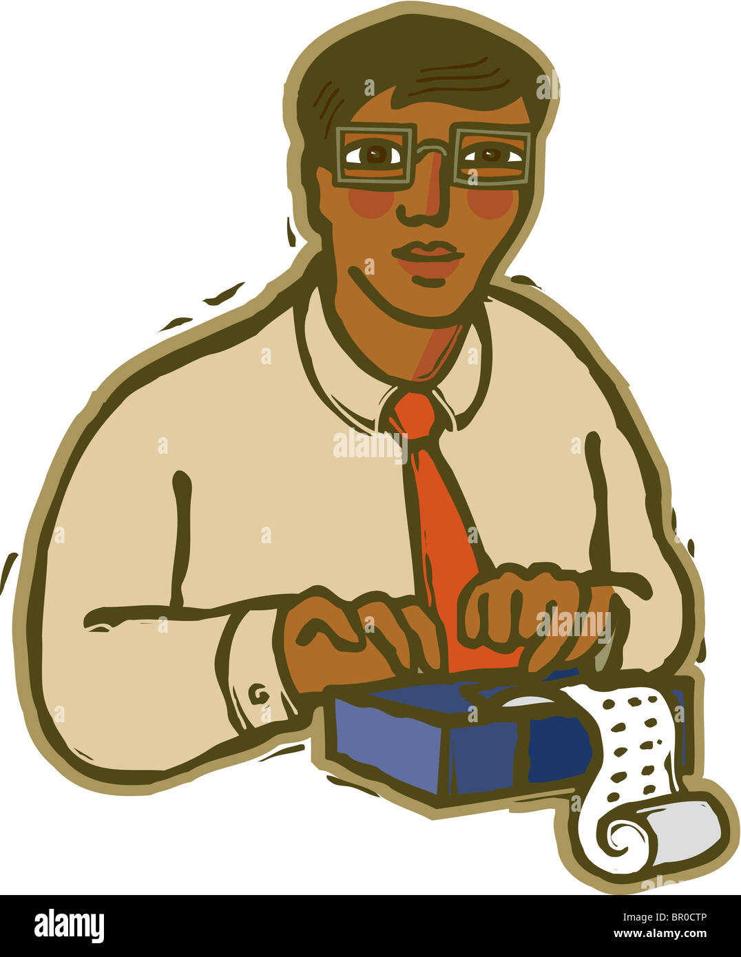 Man typing cartoon hi-res stock photography and images - Alamy