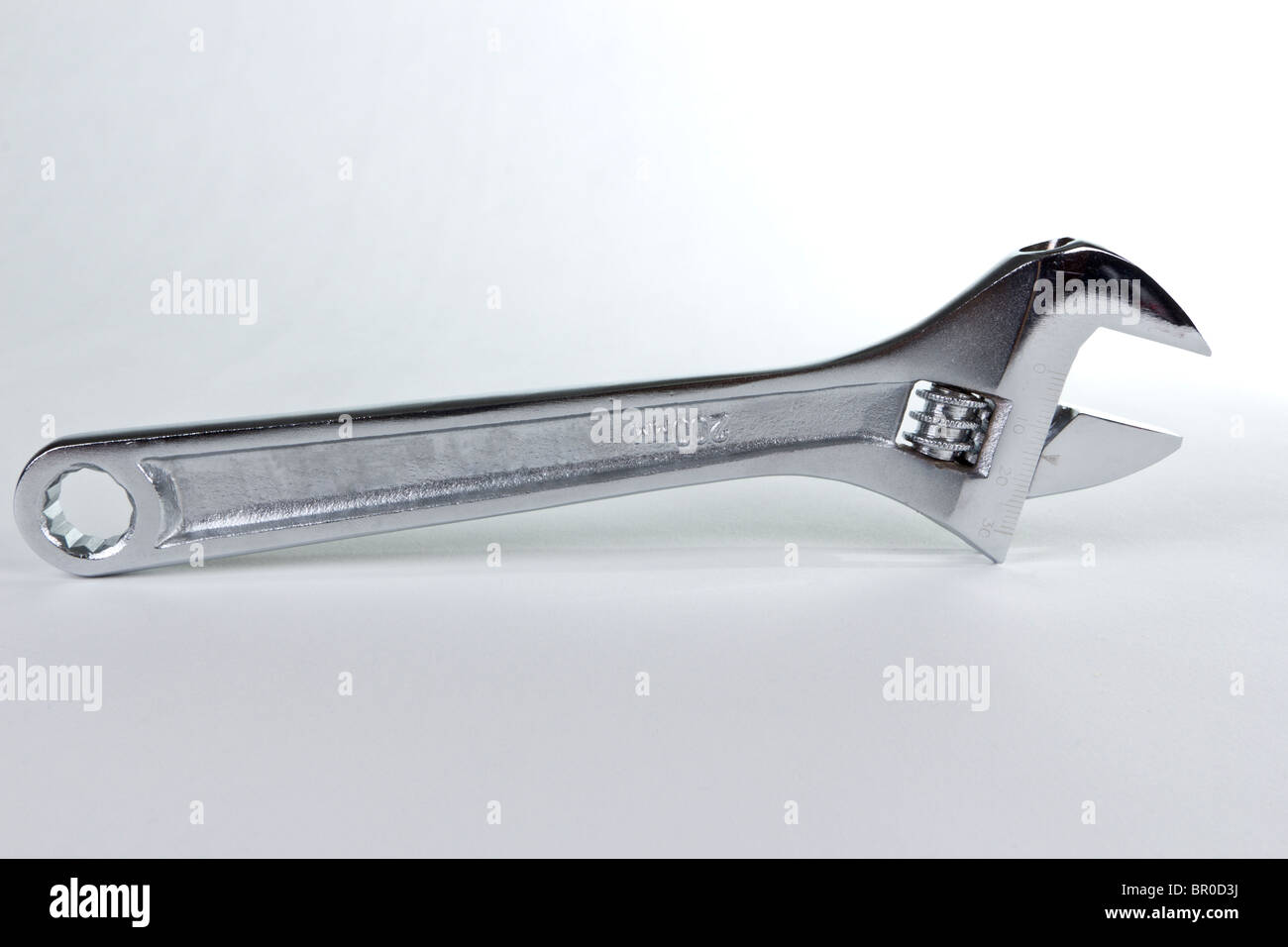 Isolated adjustable chrome mechanics wrench Stock Photo - Alamy