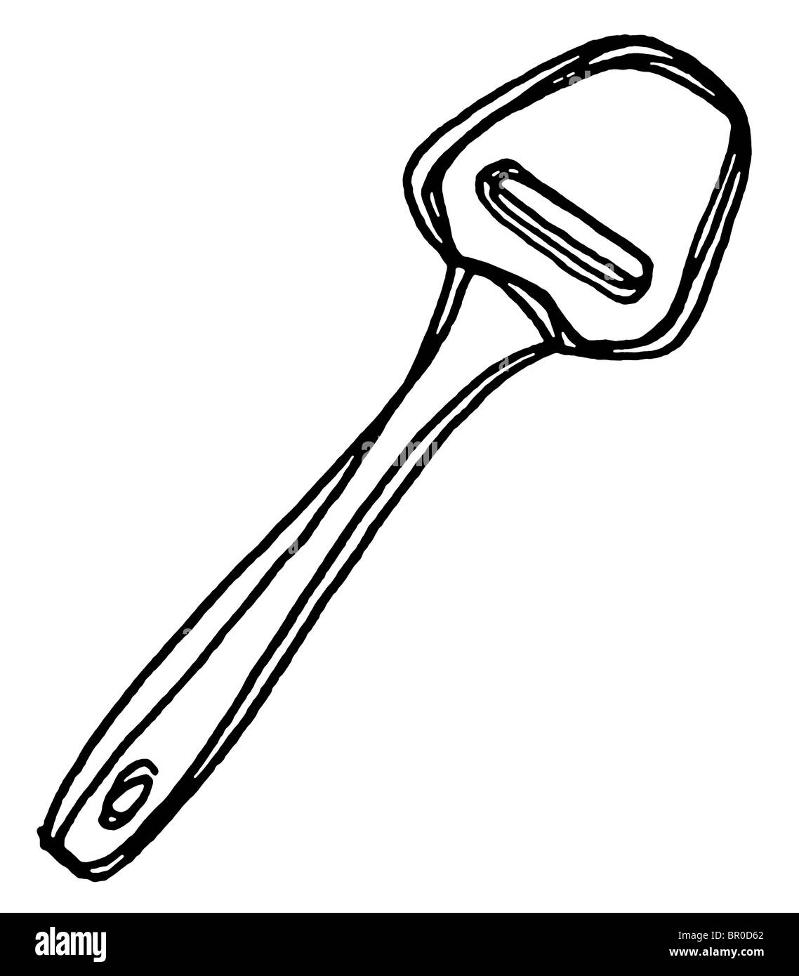 A black and white illustration of a cheese slicer Stock Photo - Alamy