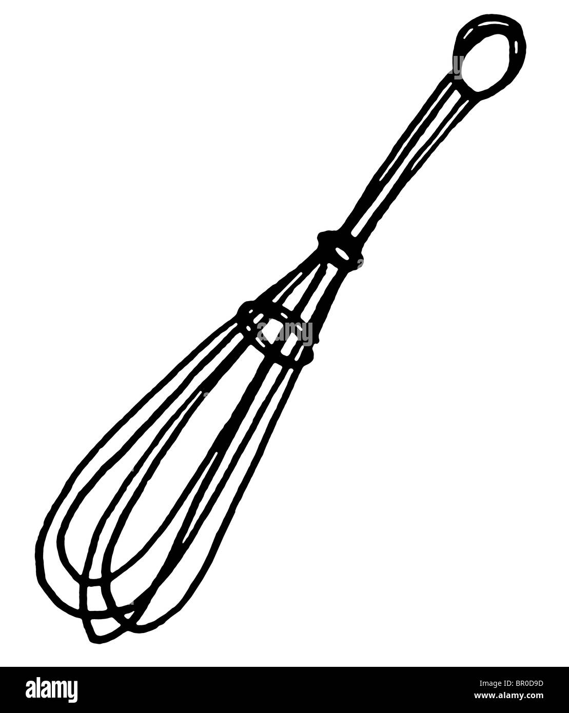 A black and white illustration of a whisk Stock Photo - Alamy