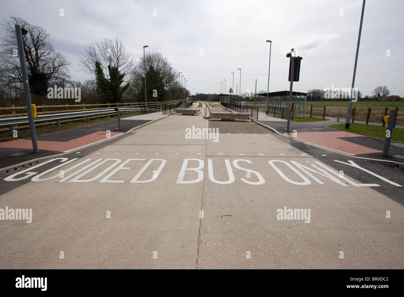 The Cambridge guided busway runs between Cambridge and St Ives Stock ...