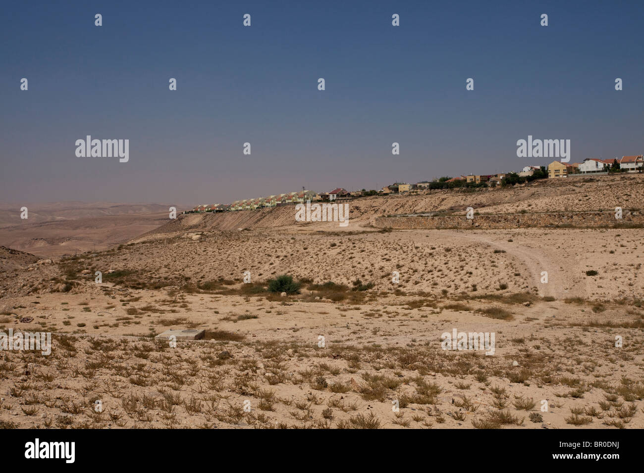 Distant view of a neighborhood in Arad a city in the Southern District ...
