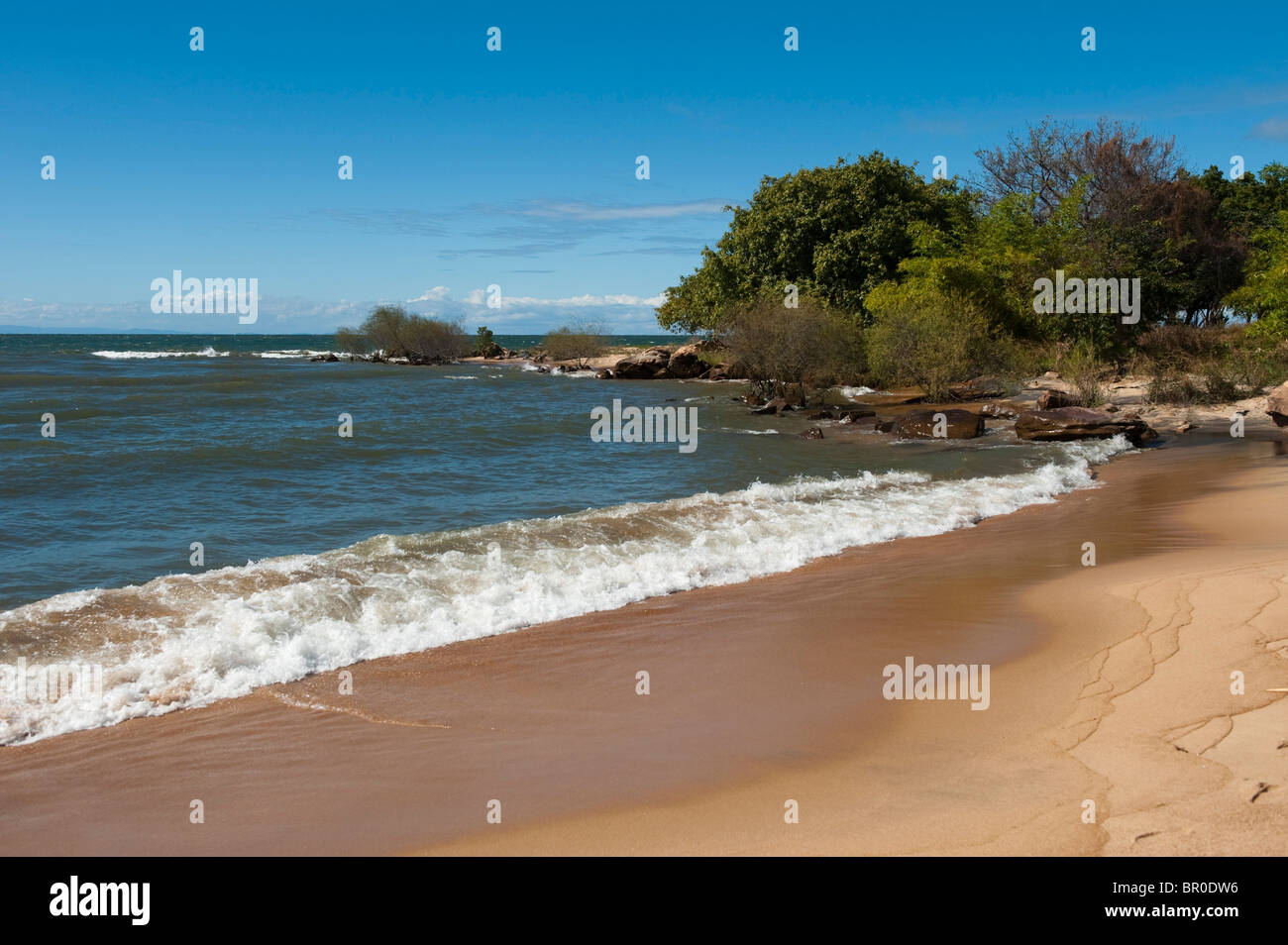 Beach on Lake Malawi, Nkhotakota, Malawi Stock Photo - Alamy