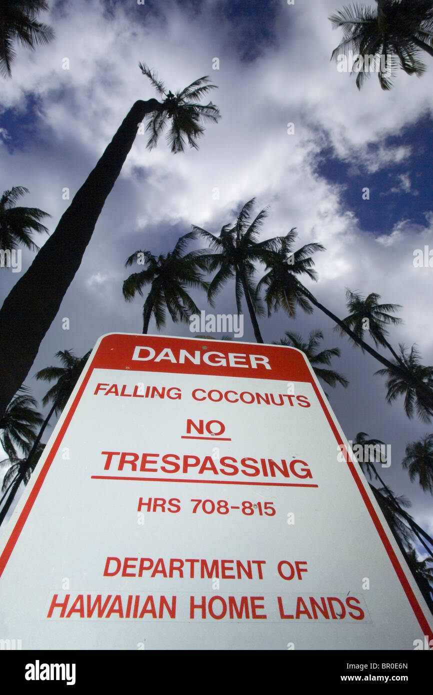 Falling coconut sign hi-res stock photography and images - Alamy
