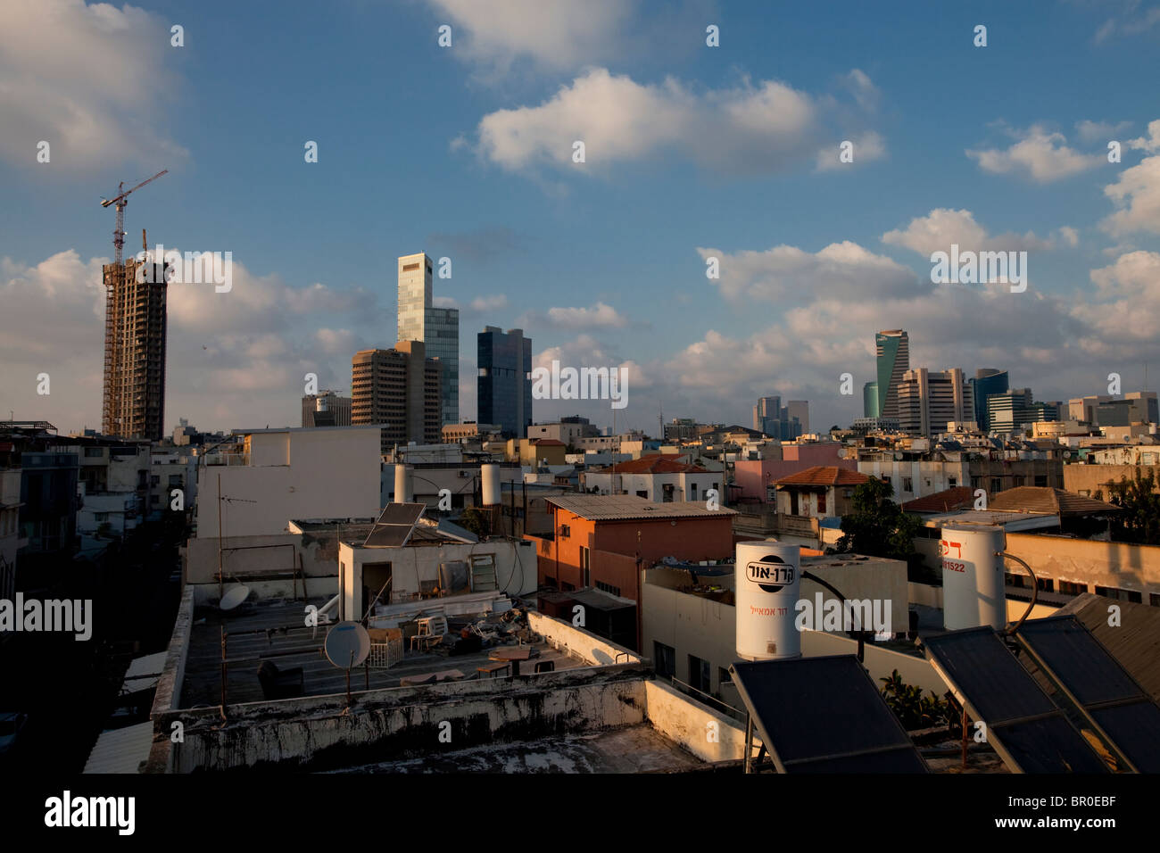 View of solar water heaters in Tel Aviv Israel Stock Photo - Alamy