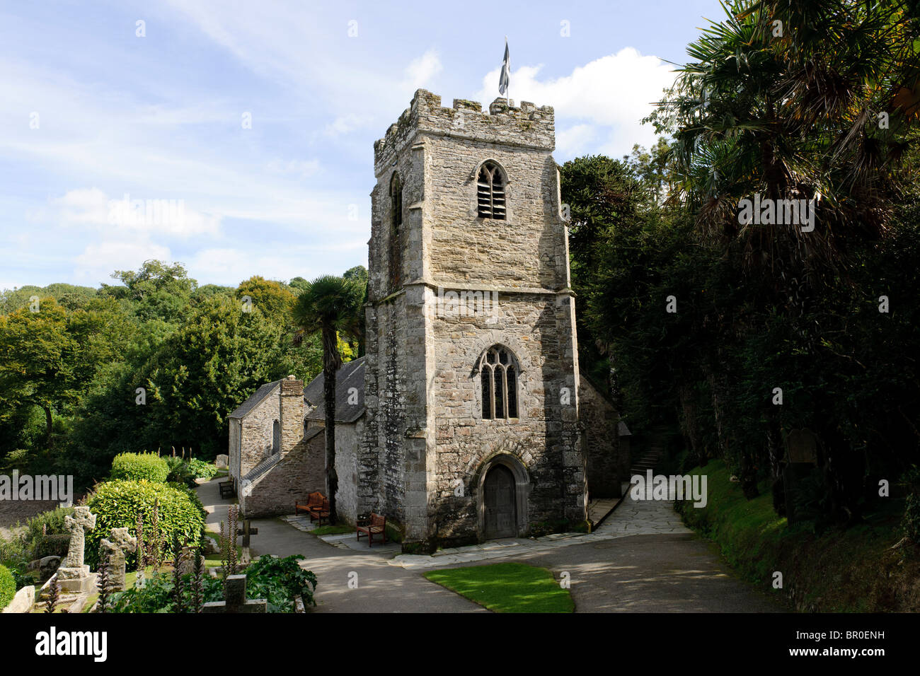 St Just-in-Roseland Church, Cornwall, UK Stock Photo - Alamy