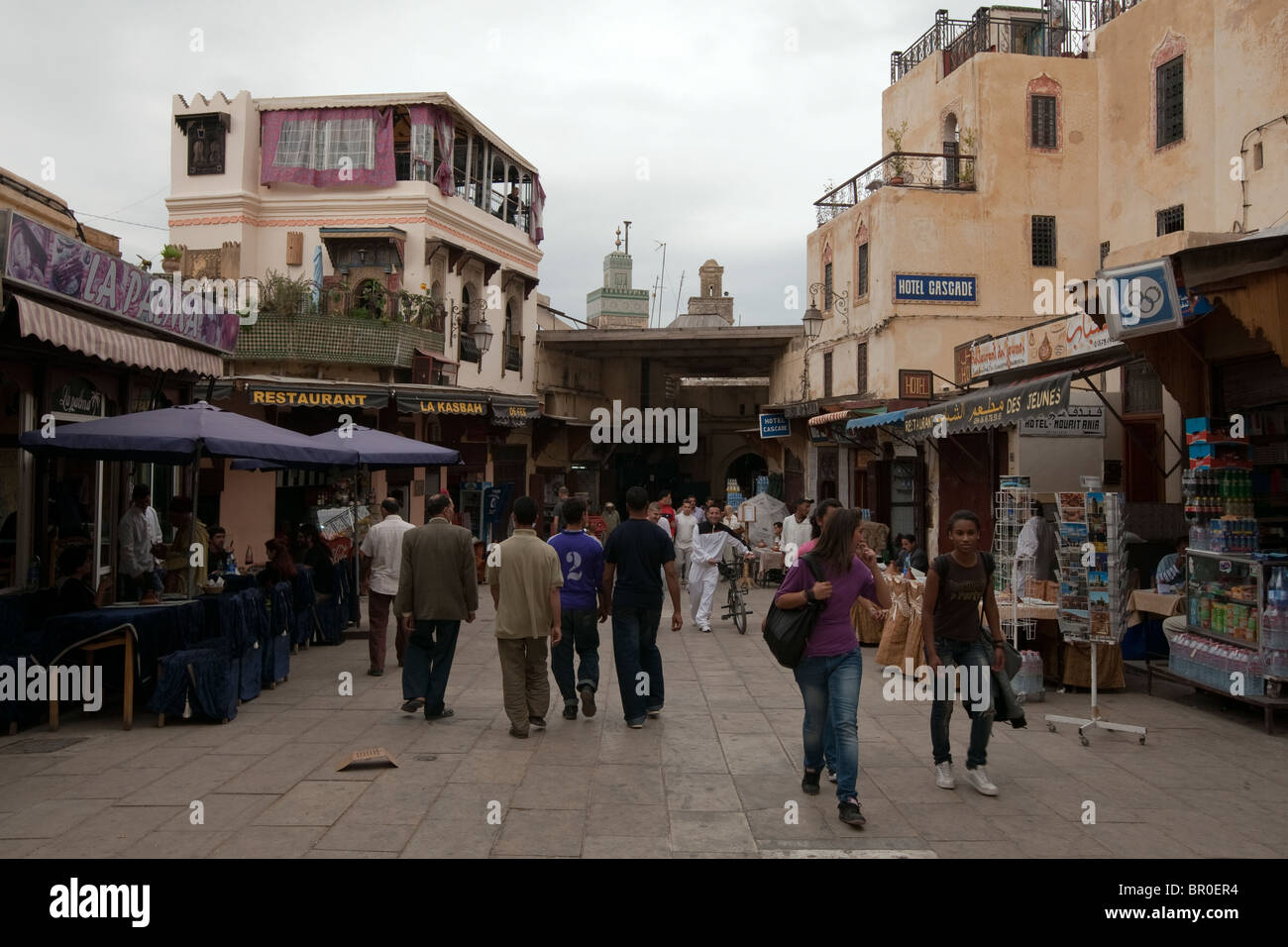 Bab Boujloud Plaza, The Blue Gate, Fes, Morocco Stock Photo - Alamy