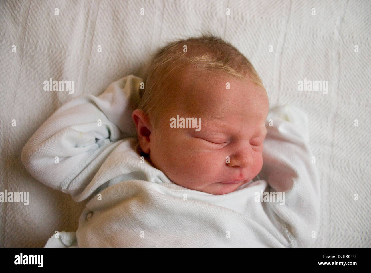 newborn baby sleeping, one day old Stock Photo - Alamy