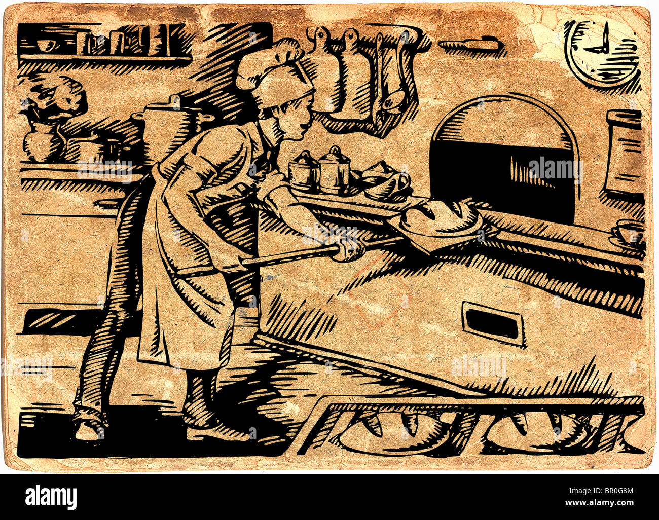 Old fashioned baking oven hi-res stock photography and images - Alamy