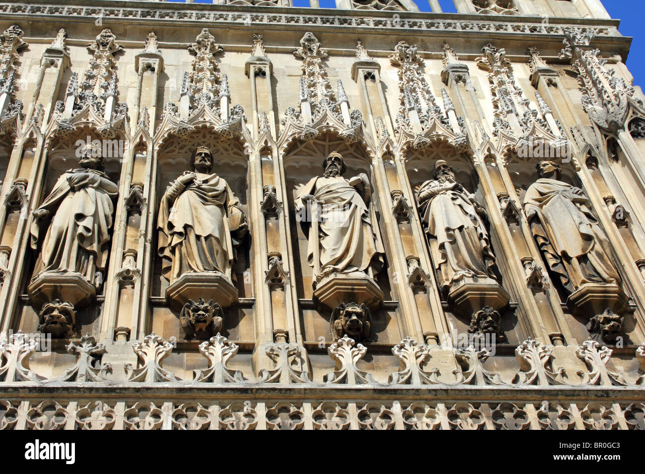 Detail of the South Porch of Gloucester Cathedral showing the ...