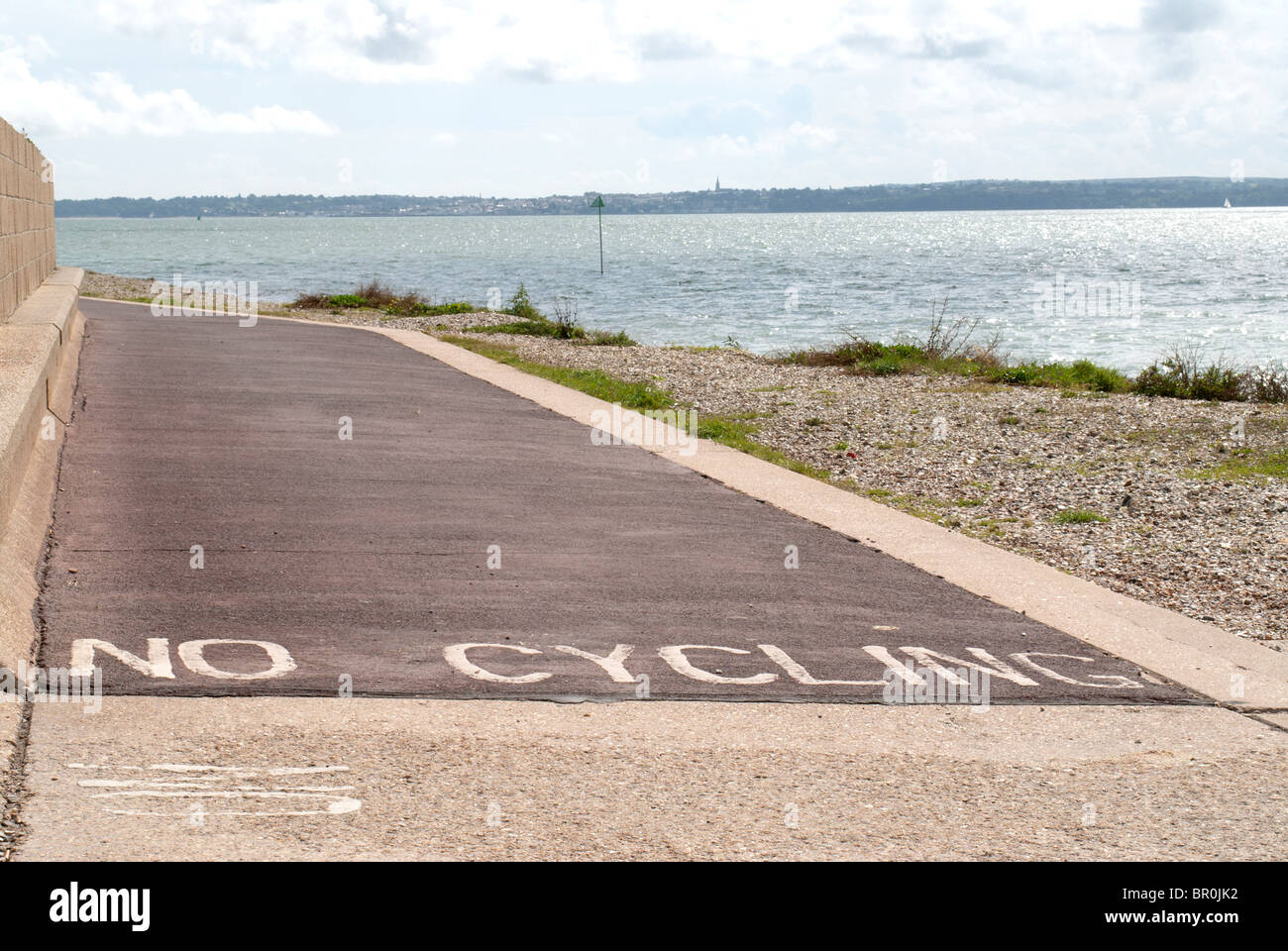 No Cycling Path Stock Photo - Alamy