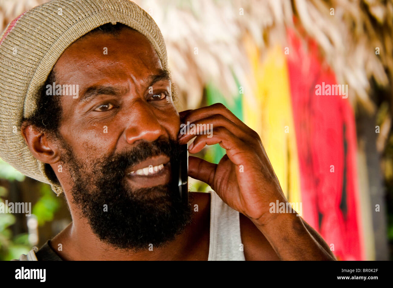 Rastaman Portrait on the small beach-town of Puerto Viejo Limun ...