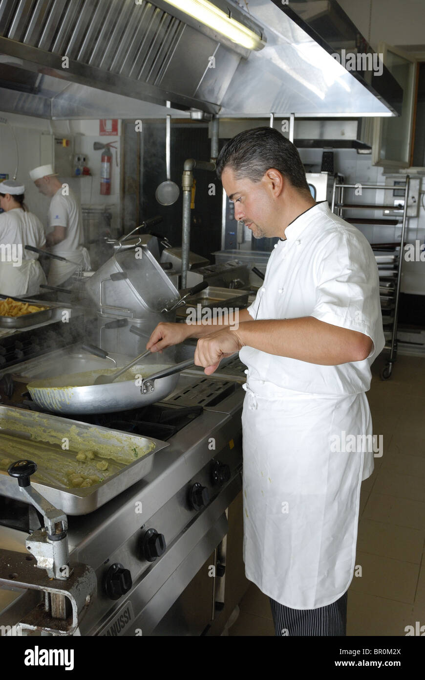 Chef working in a professional environment Stock Photo - Alamy