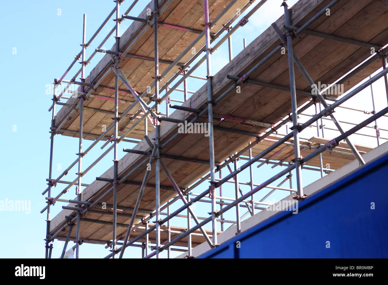 A section of the scaffolding on the building of a new Branch of Lidl ...