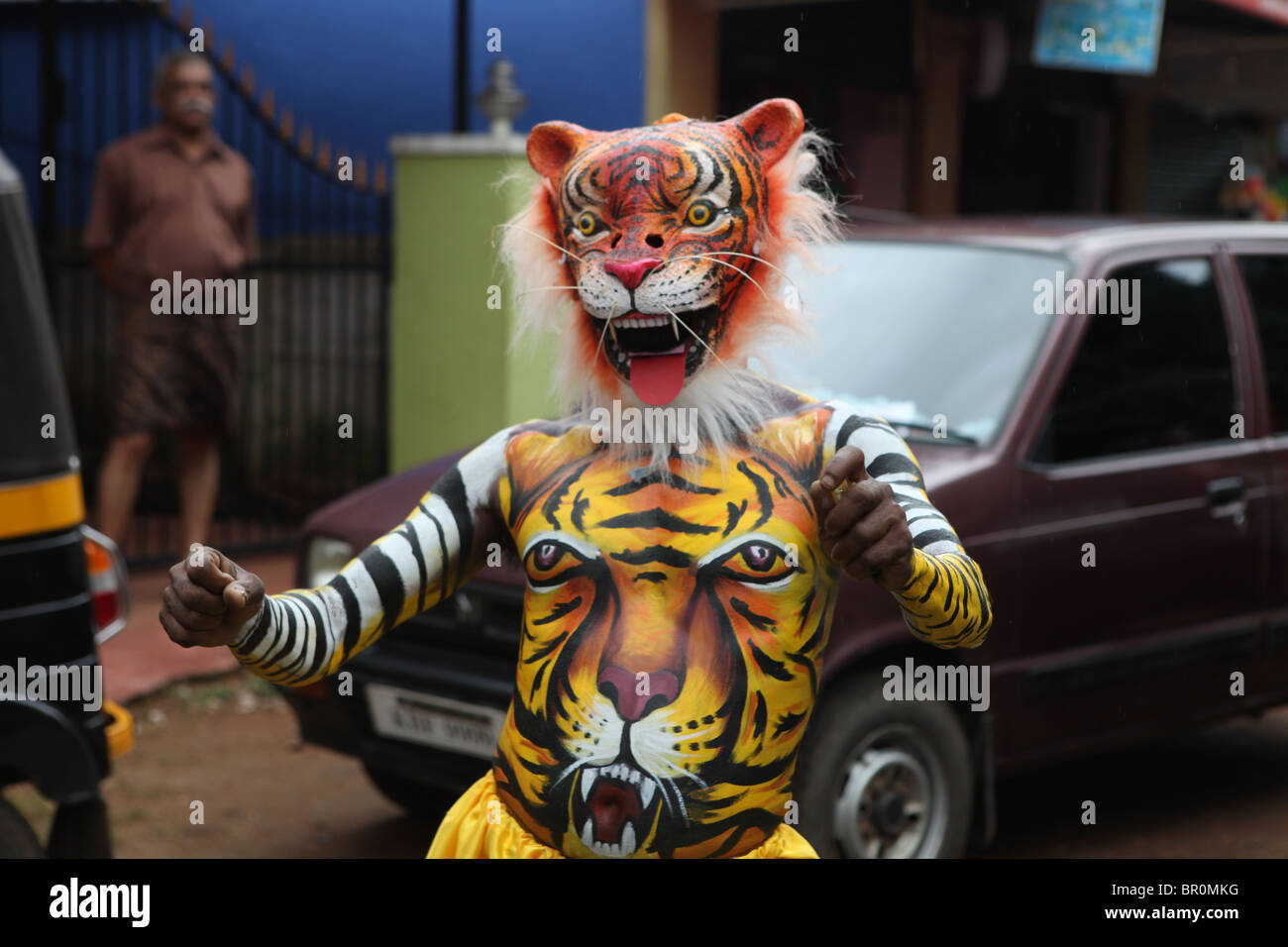 Pulikkali is the folk art form of Thrissur,Kerala,performed during Onam ...