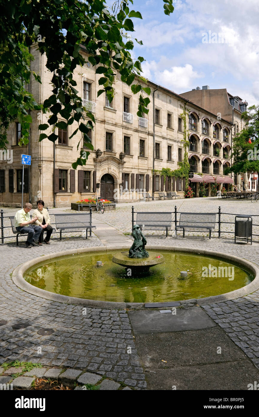 In the Altstadt (old town) of Erlangen, Franconia, Bavaria, Germany ...