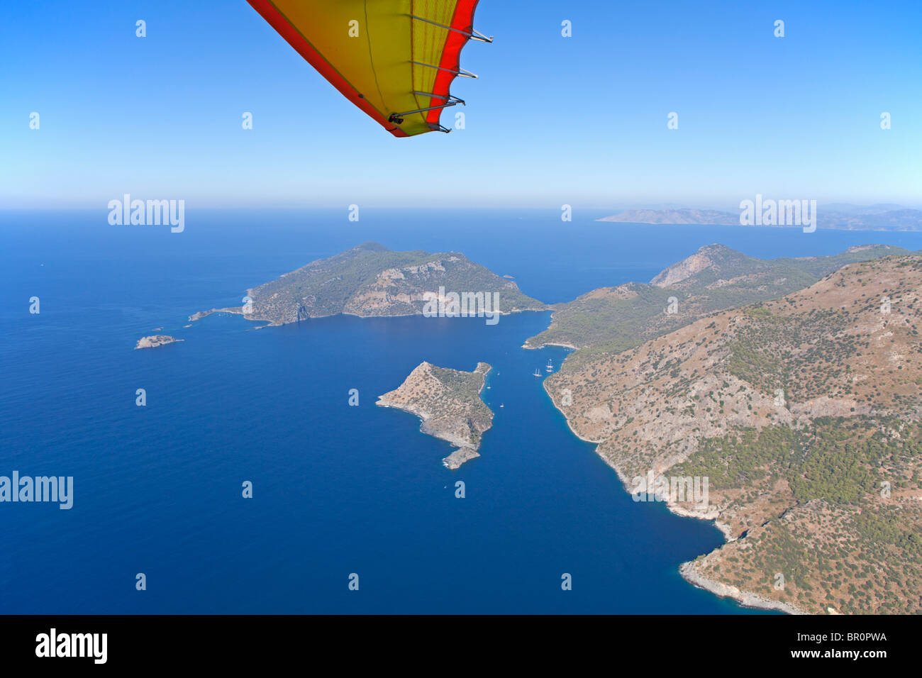 aerial photo of St Nicholas Island near Fethiye at the Turkish West ...