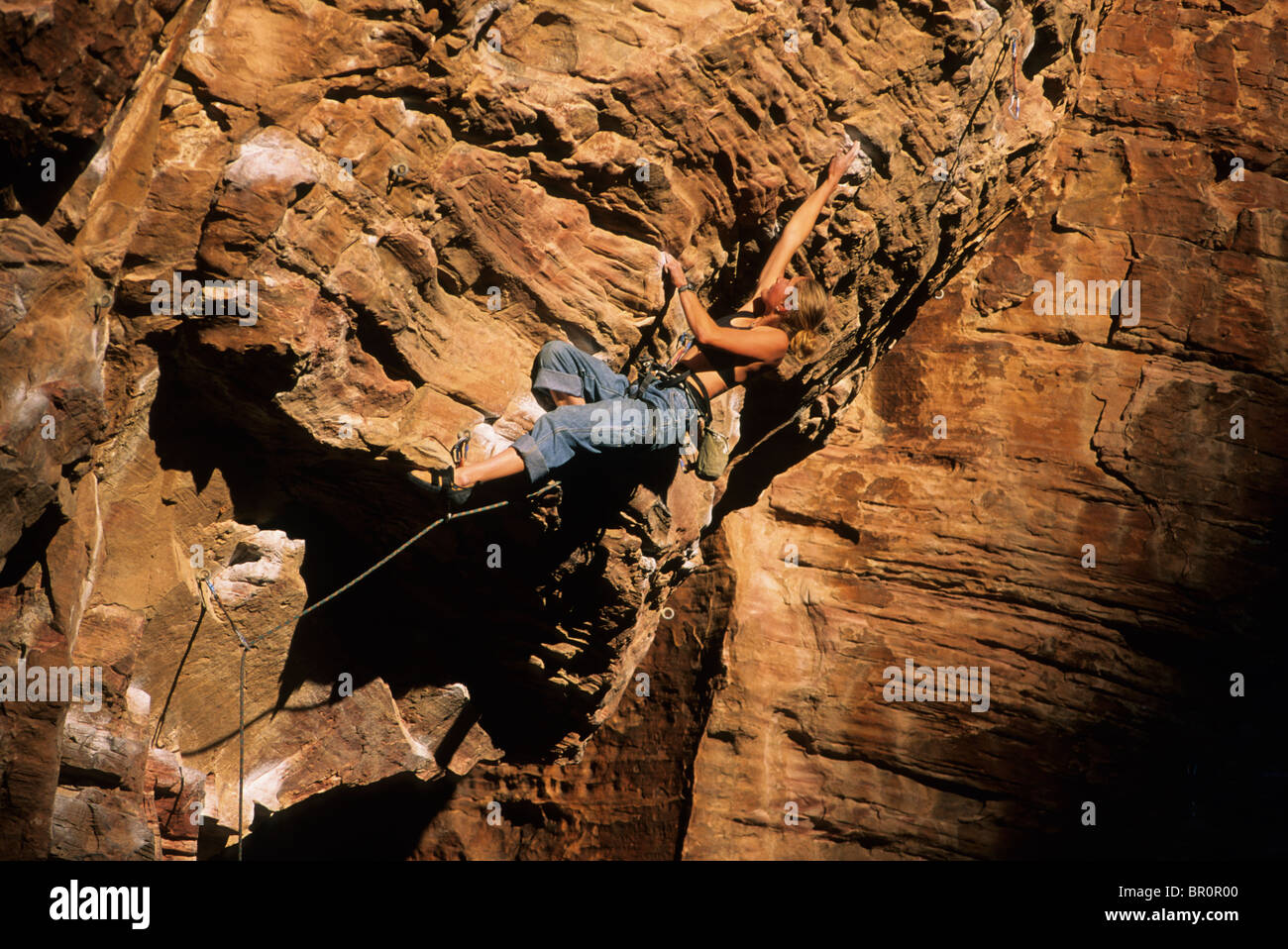 Rock climber. Red Rocks, Las Vegas, Nevada, USA Stock Photo - Alamy