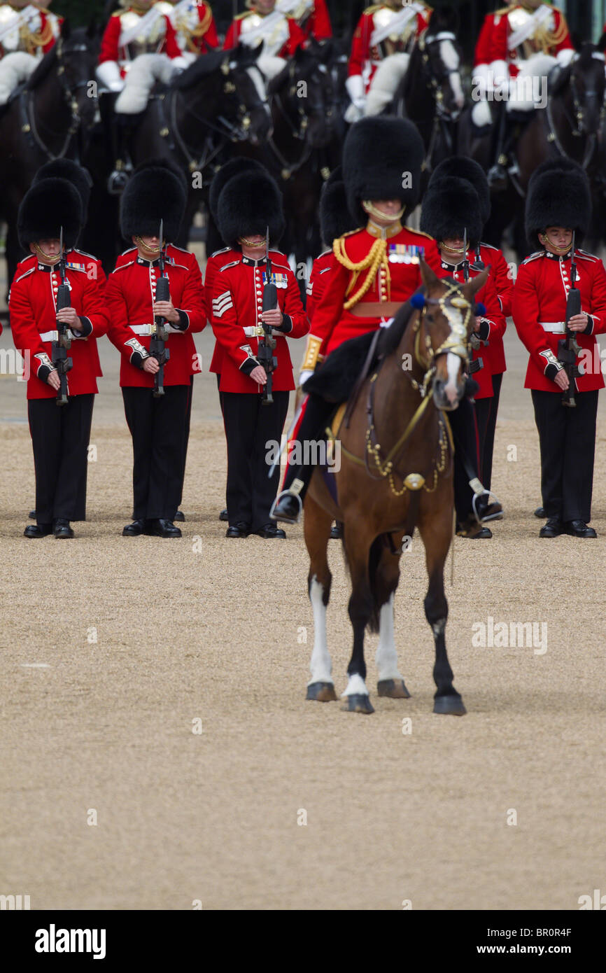 'Roly' Walker, Field Officer, commanding the parade. "Trooping the ...