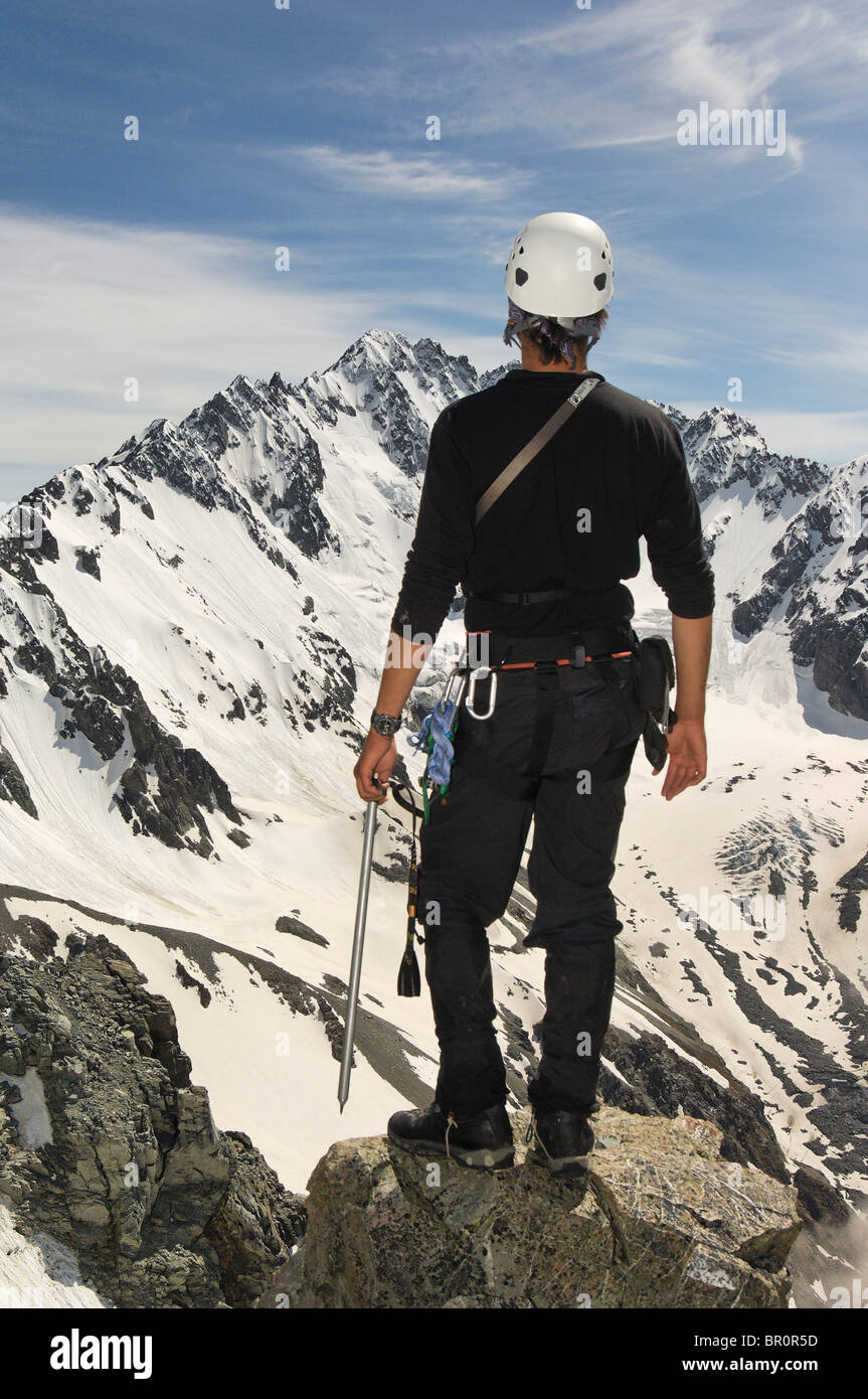 New Zealand, South Island, Arrowsmith Range. Bennet Wright on South ...