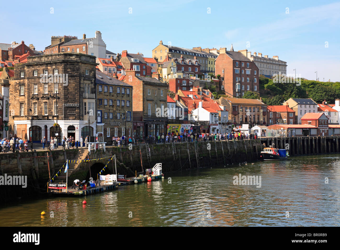 Whitby Quay, Whitby, North Yorkshire, England, UK Stock Photo - Alamy