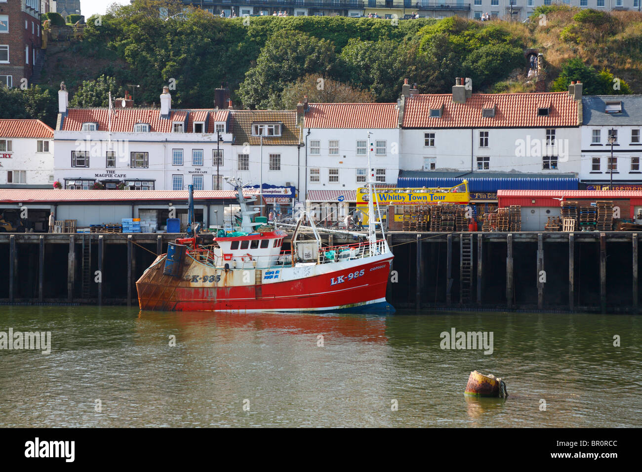 Trawler at Whitby Fish Market Quay, Whitby, North Yorkshire, England ...
