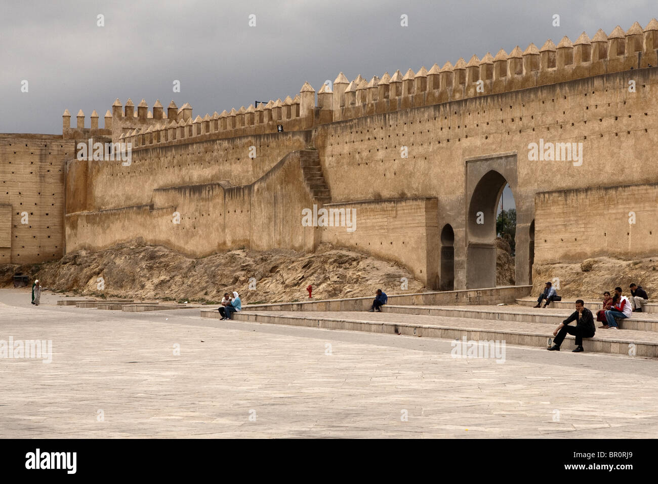 City wall, near Blue Gate, Bab Boujloud, Fes, Morocco Stock Photo - Alamy