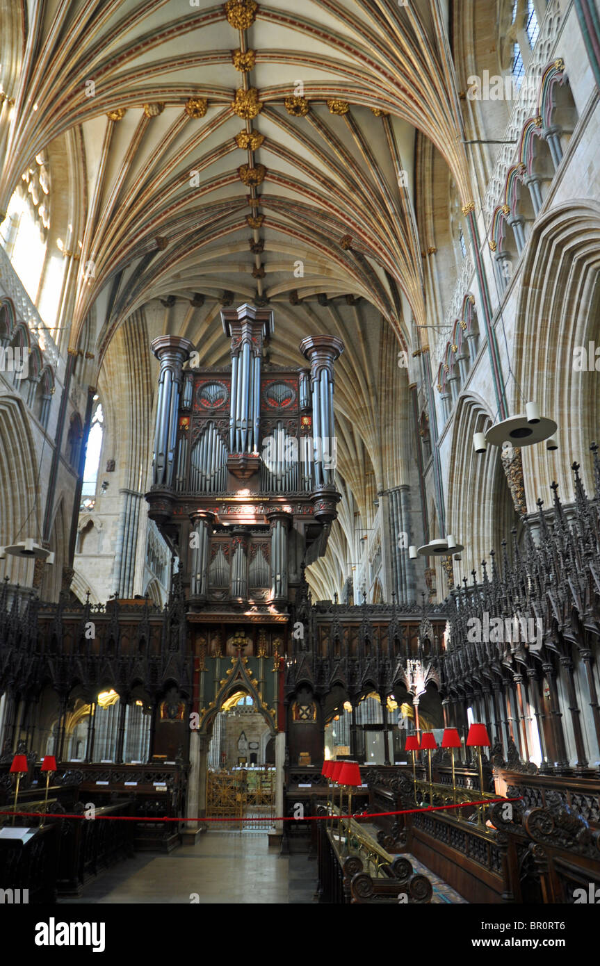 Organ pipes at Exeter Cathedral Stock Photo - Alamy