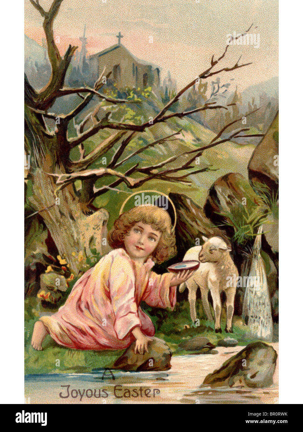 Angel with lamb hi-res stock photography and images - Alamy