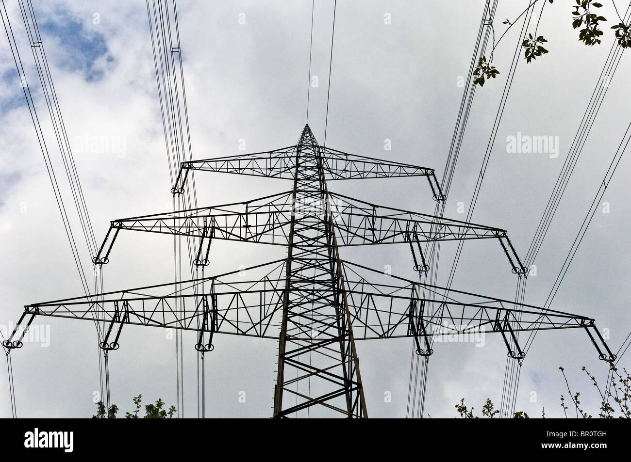 High voltage transmission line Stock Photo - Alamy