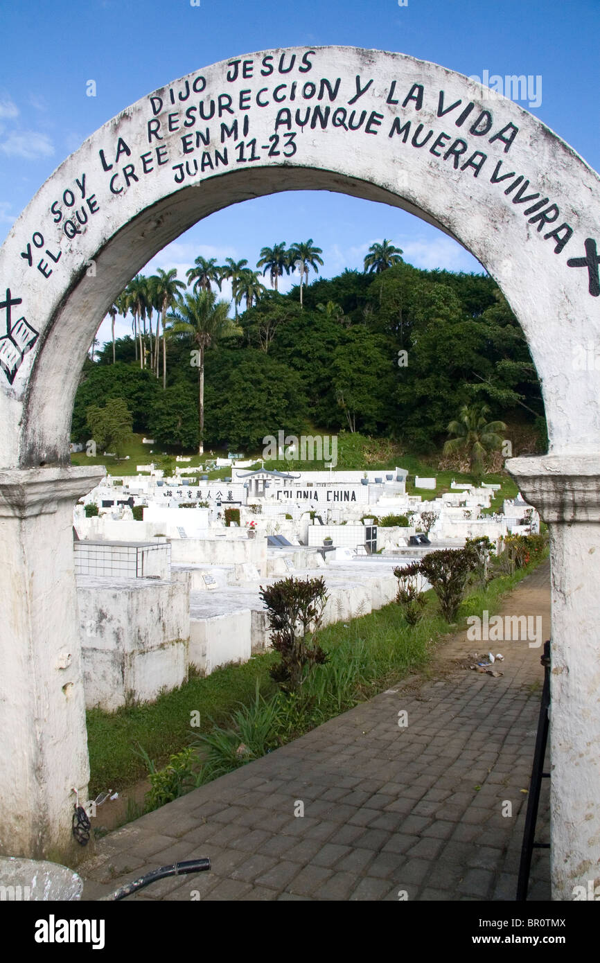 Chinese worker section of a cemetery at Limon, Costa Rica Stock Photo ...