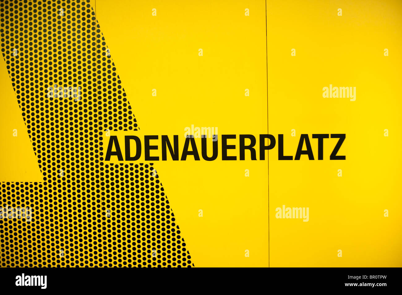 Berlin - Adenauerplatz Subway Sign Stock Photo - Alamy