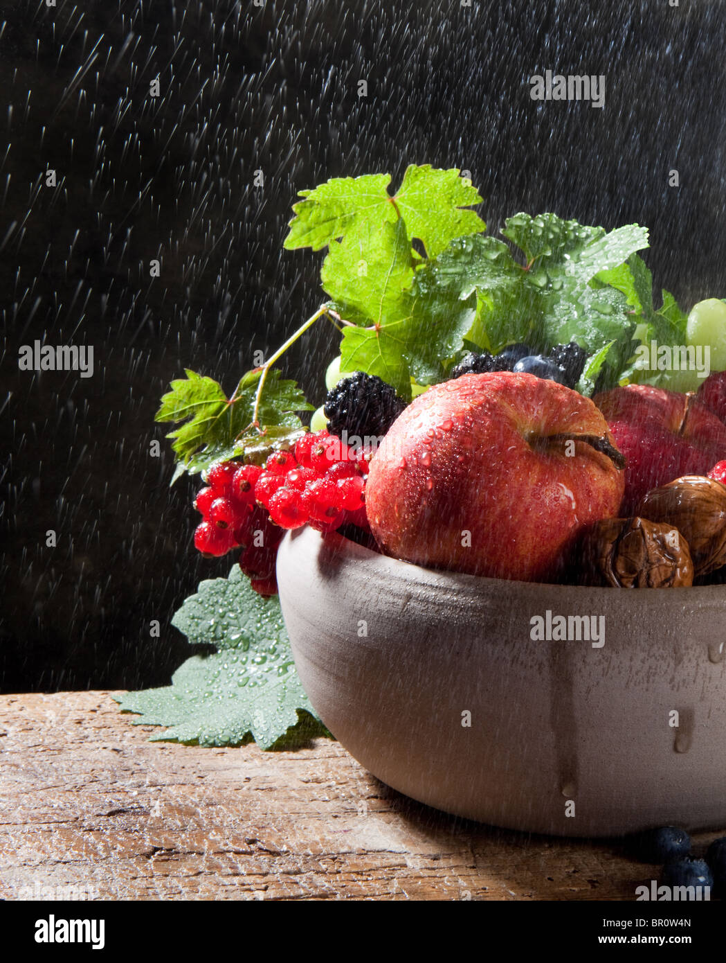 Berry red rain wet drops hi-res stock photography and images - Alamy