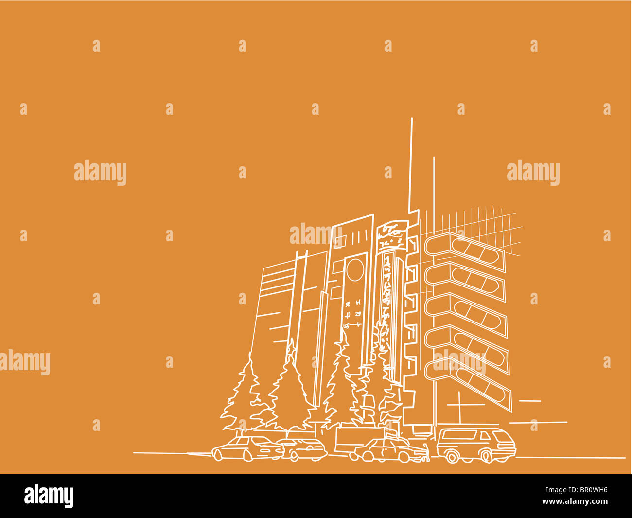 Buildings line drawings hi-res stock photography and images - Alamy