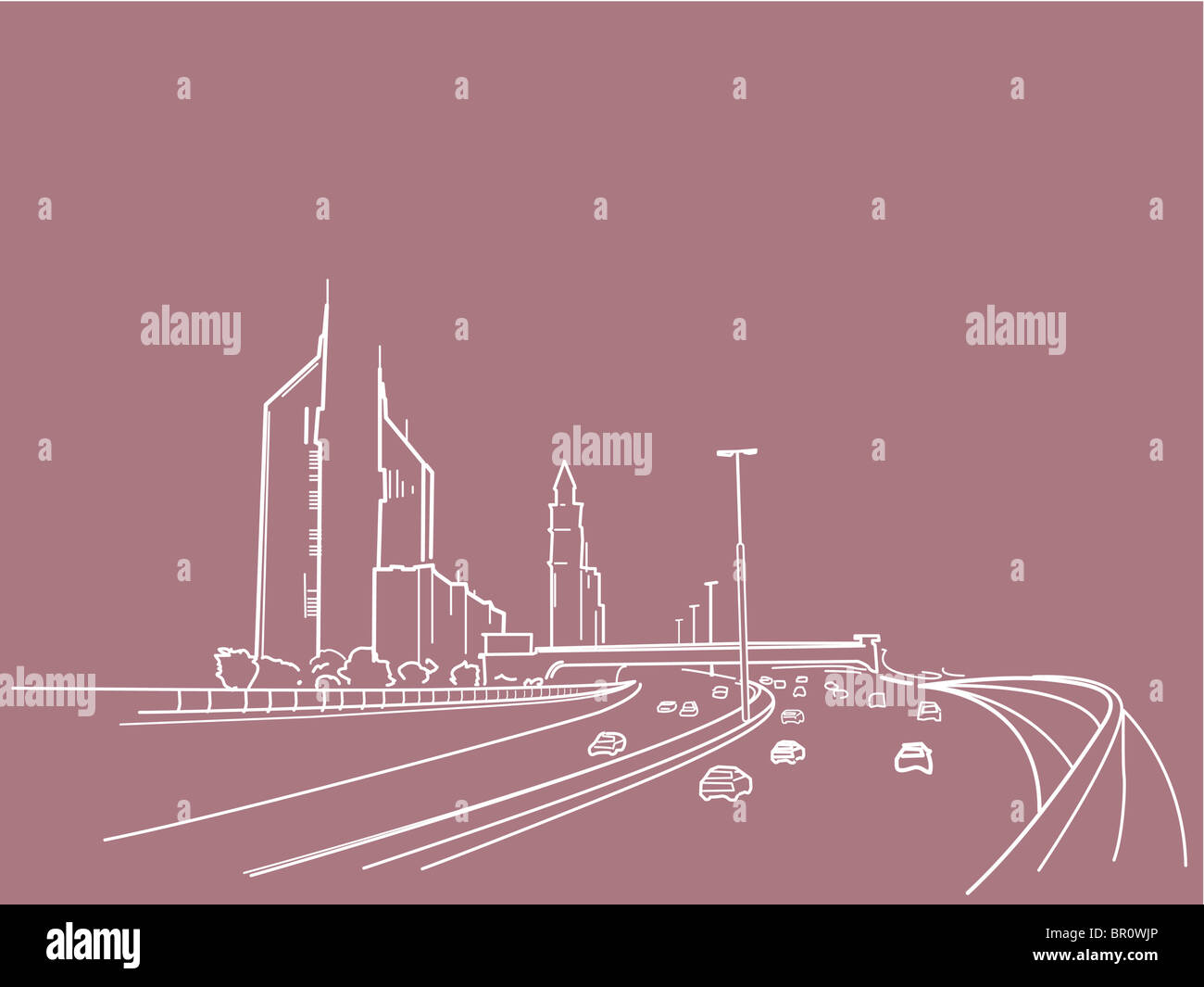 Road and bridge illustrations hi-res stock photography and images - Alamy