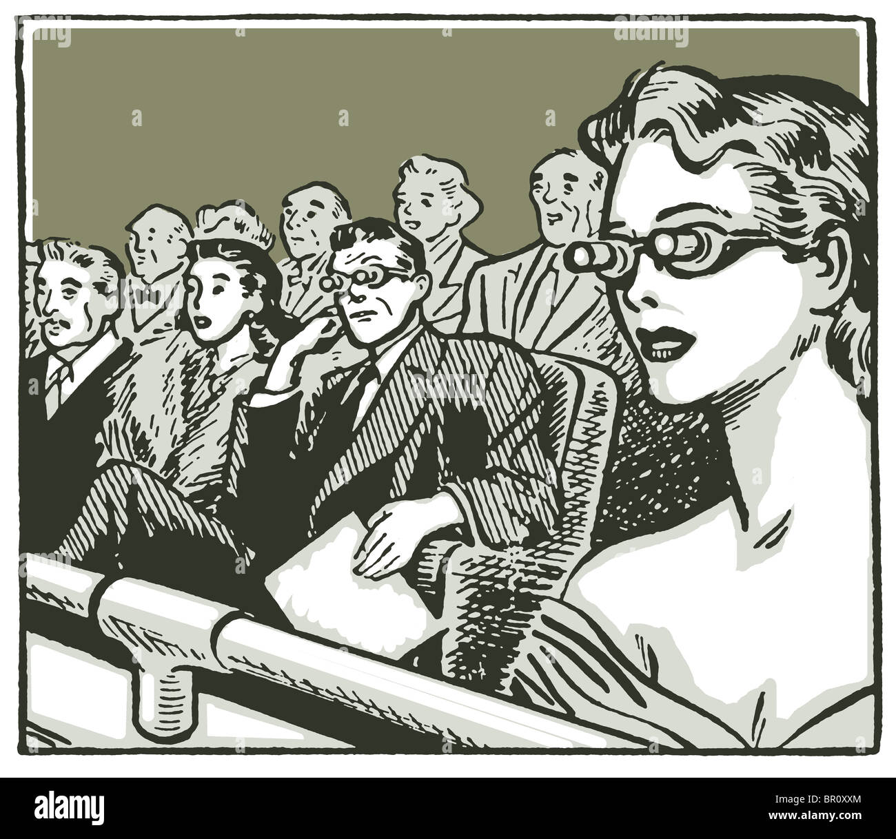 A group of people attending the Opera Stock Photo - Alamy