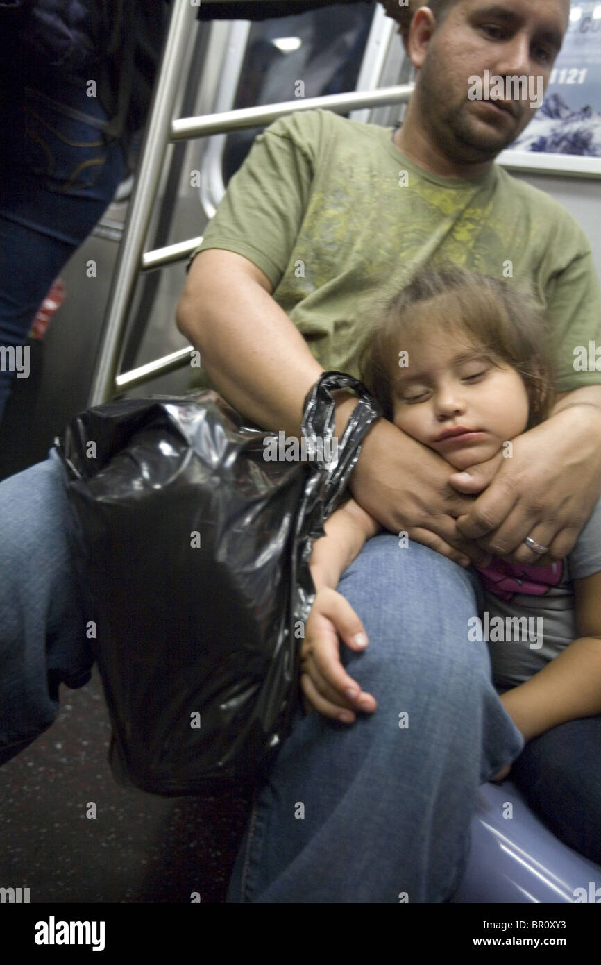 Children riding new york subway hi-res stock photography and images - Alamy