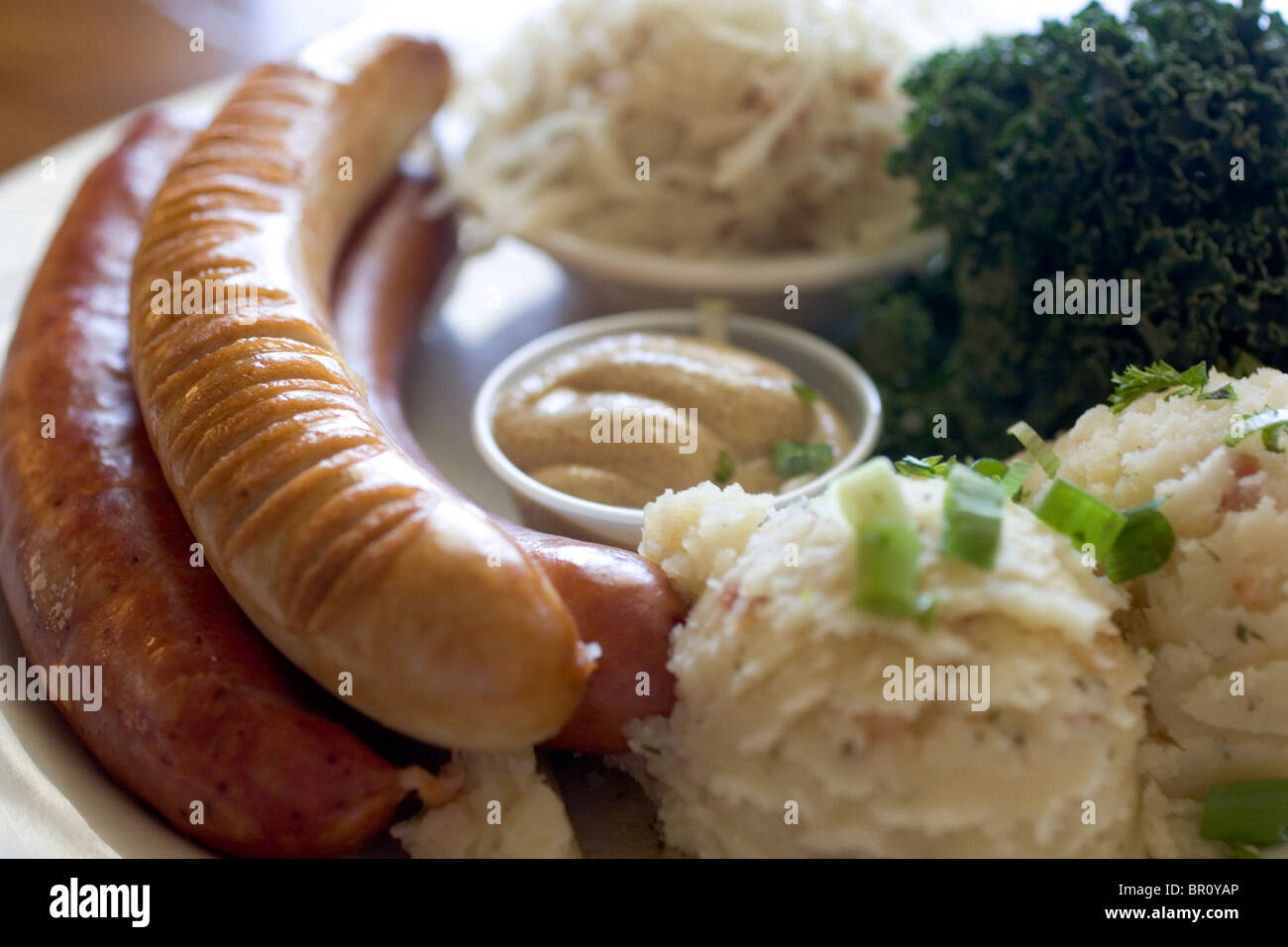 A German lunch at a restaurant in Fredricksburg, Texas Stock Photo - Alamy