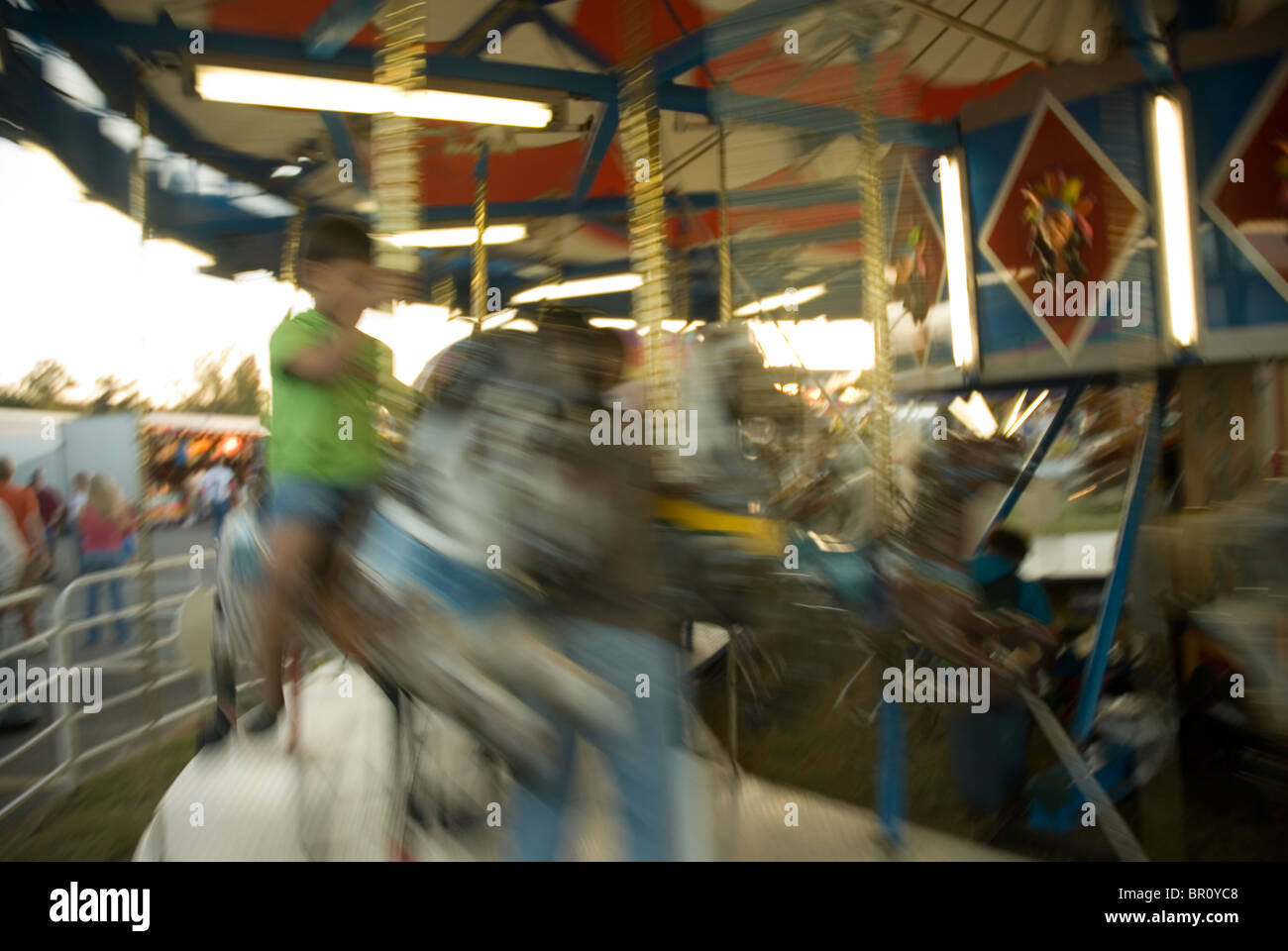 The merry-go-round at the Southern Country Fair in Cummings, Georgia ...