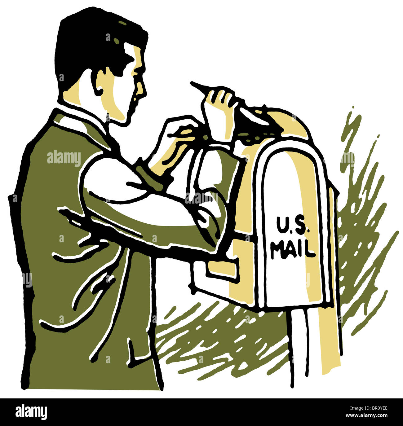 A businessman delivering his mail Stock Photo - Alamy