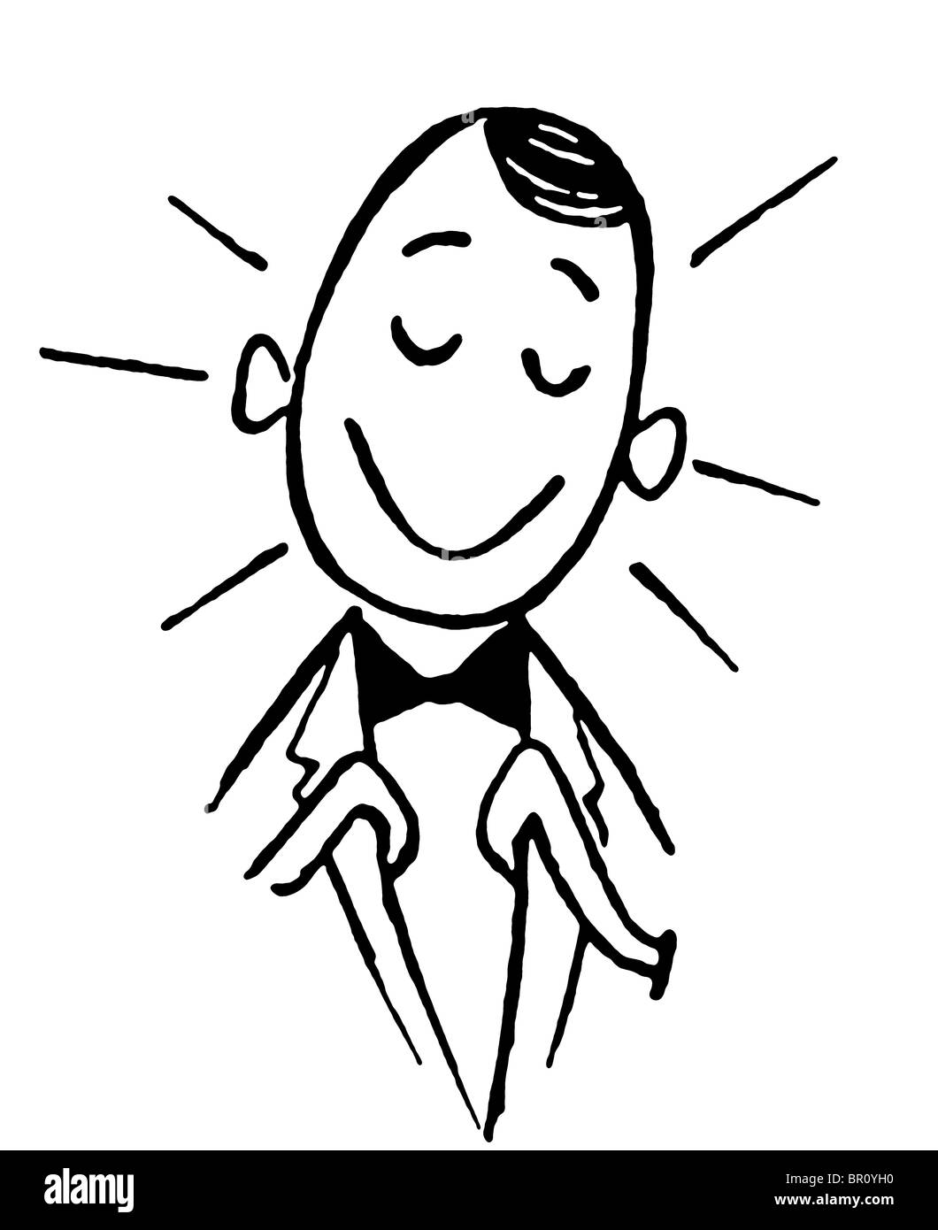 Well satisfied Black and White Stock Photos & Images - Alamy