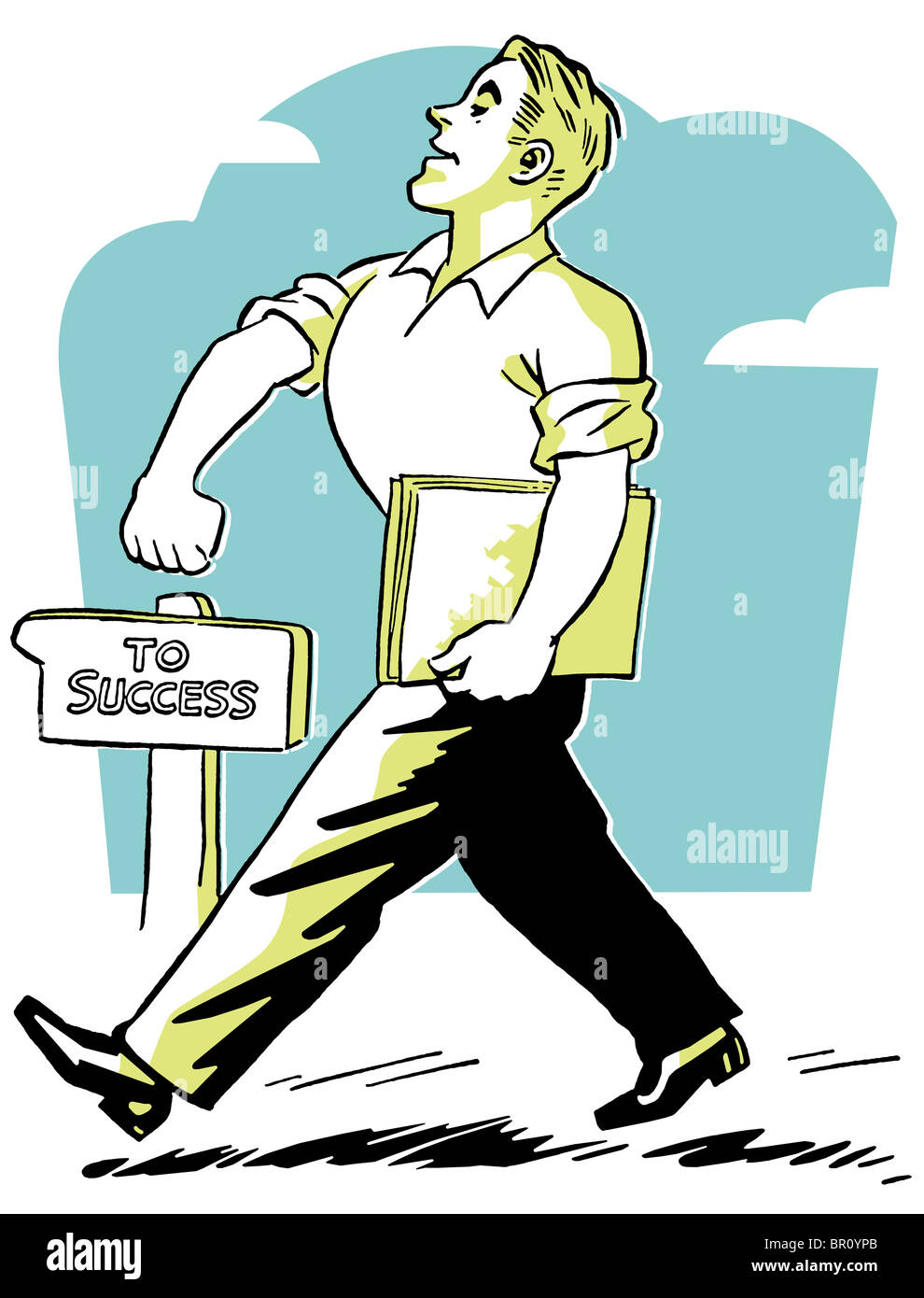 A strong and healthy looking man strutting to success Stock Photo - Alamy